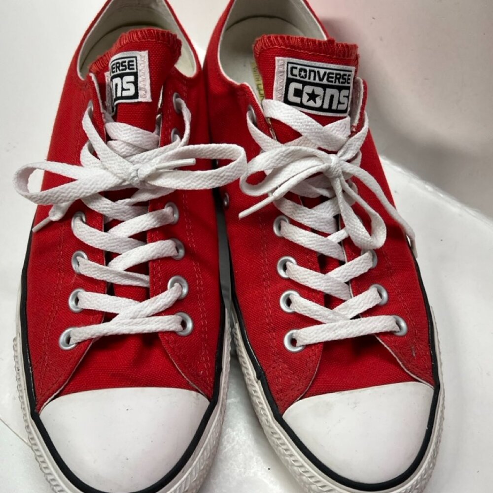 Red Converse Cons Lunarlon Chucks Skateboarding Shoes… - Gem